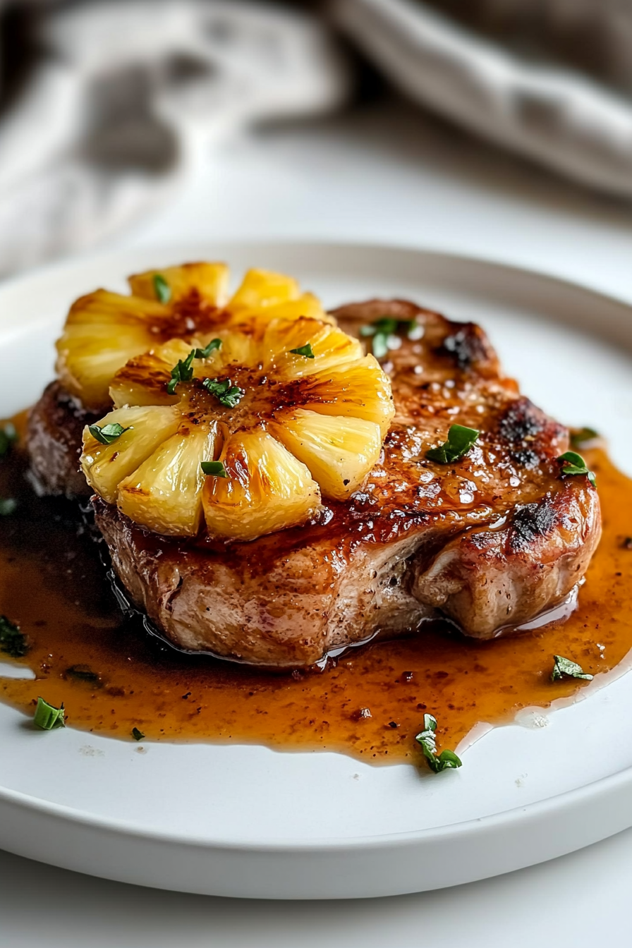 Brown Sugar-Pineapple Pork Chops - ZYVINA
