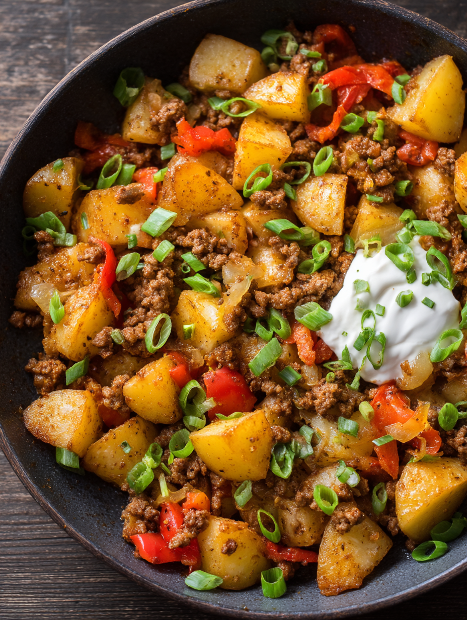 hearty Ground Beef and Potatoes - ZYVINA